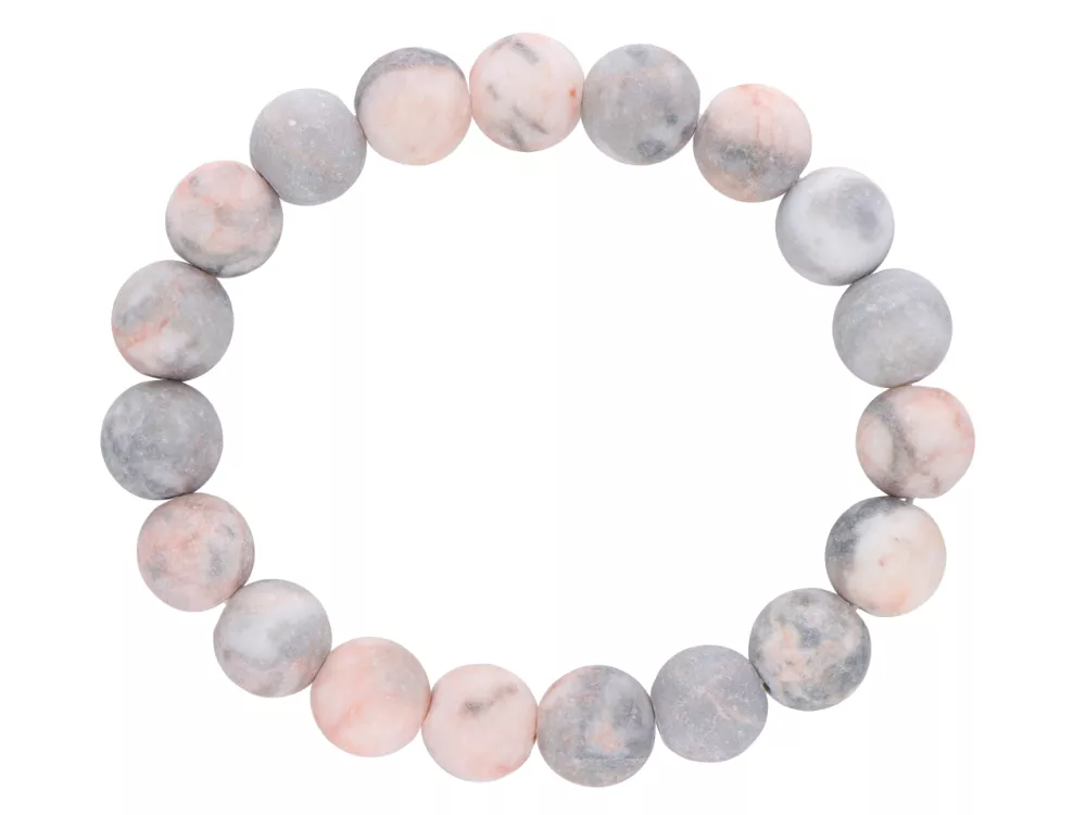 R3a98 bransoletka rodonit matowy kule 10,5 mm - Bransoletki z kamieni ...